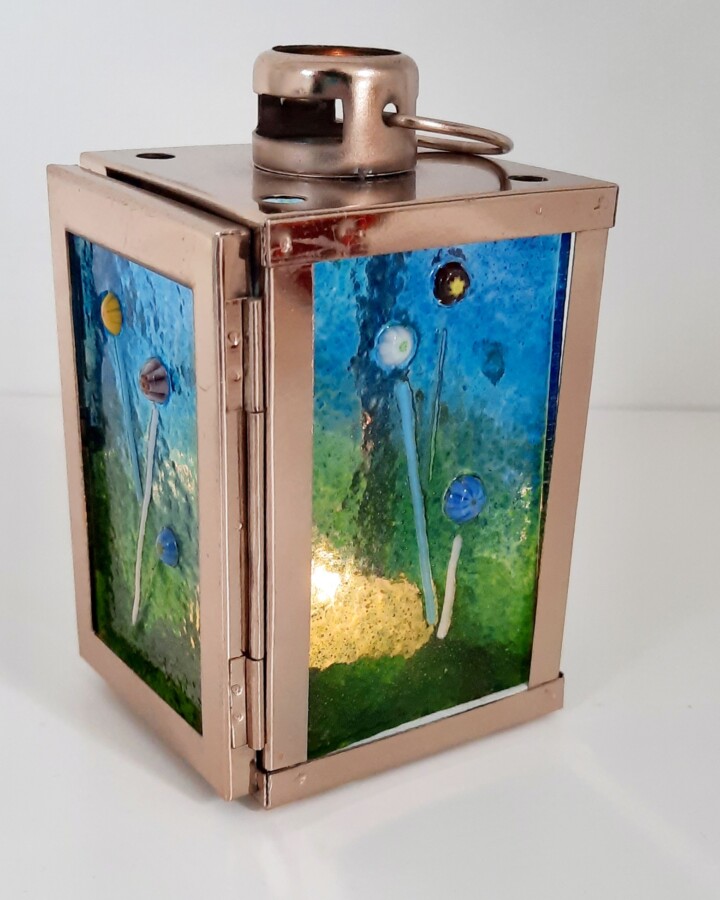 Mini lantern in garden colours | King's Forge Glass