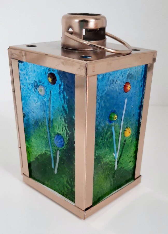 Mini lantern in garden colours | King's Forge Glass